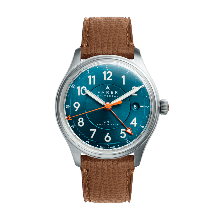 Farer Automatic Watches - Discovery - Red - 36mm Case - La Joux-Perret G101